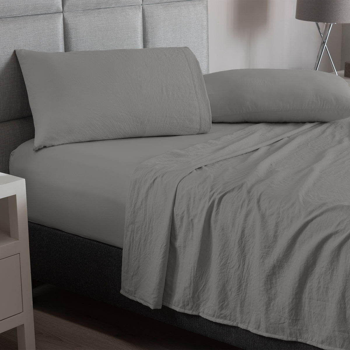 Vianney Sábanas Viasoft Washed Gris - Vianney México